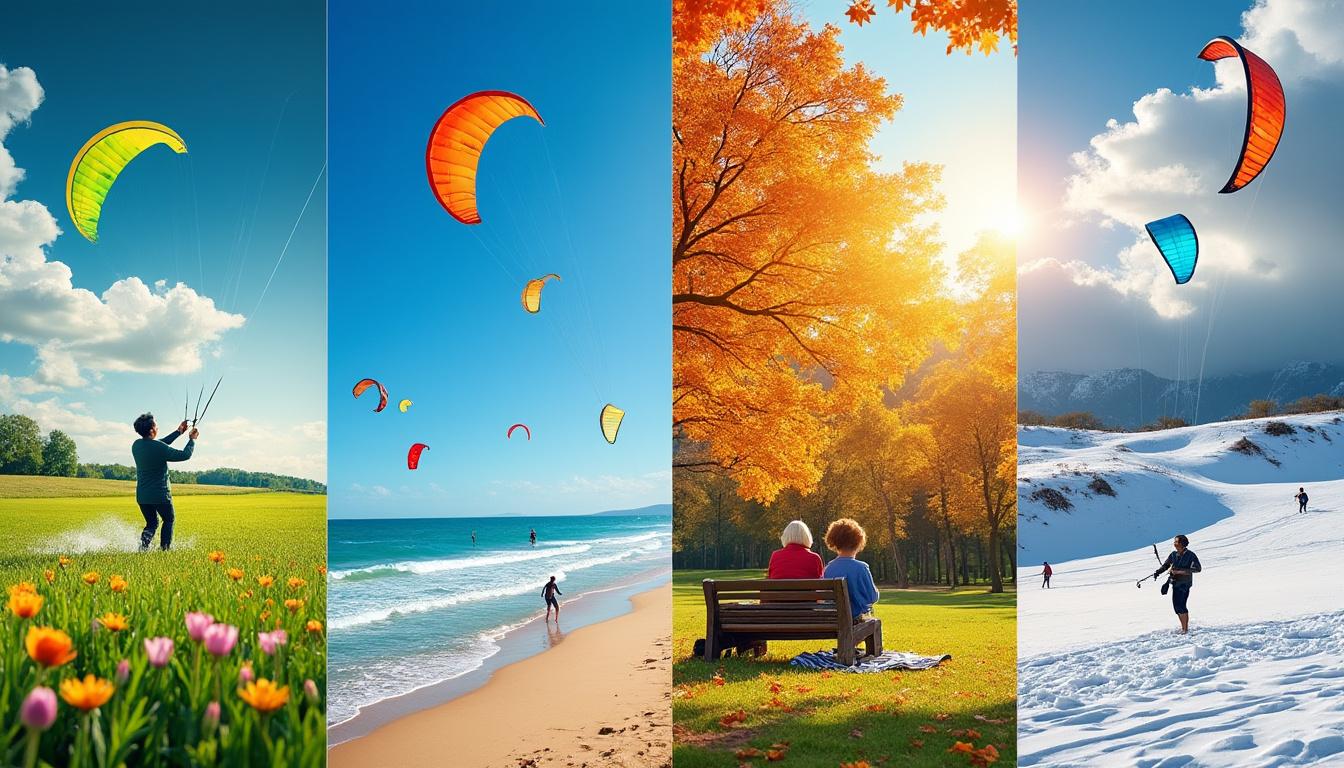 Can traction kiting be practiced all year round?